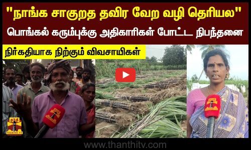 "நாங்க சாகுறத தவிர வேற வழி தெரியல" பொங்கல் கரும்புக்கு அதிகாரிகள் போட்ட ...